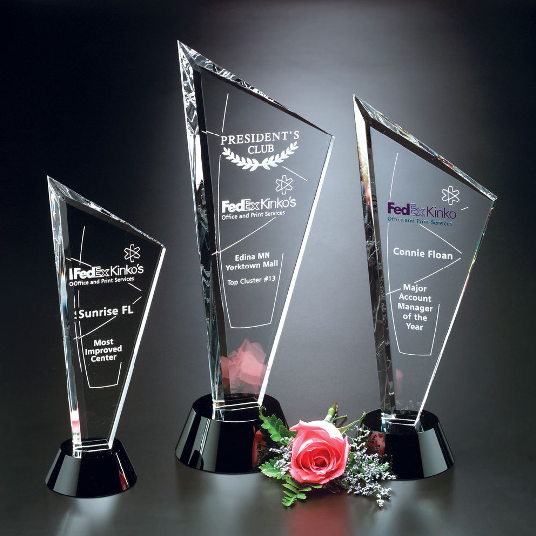Invincible Crystal Award | Custom Laser Etched & Engraved Glass ...
