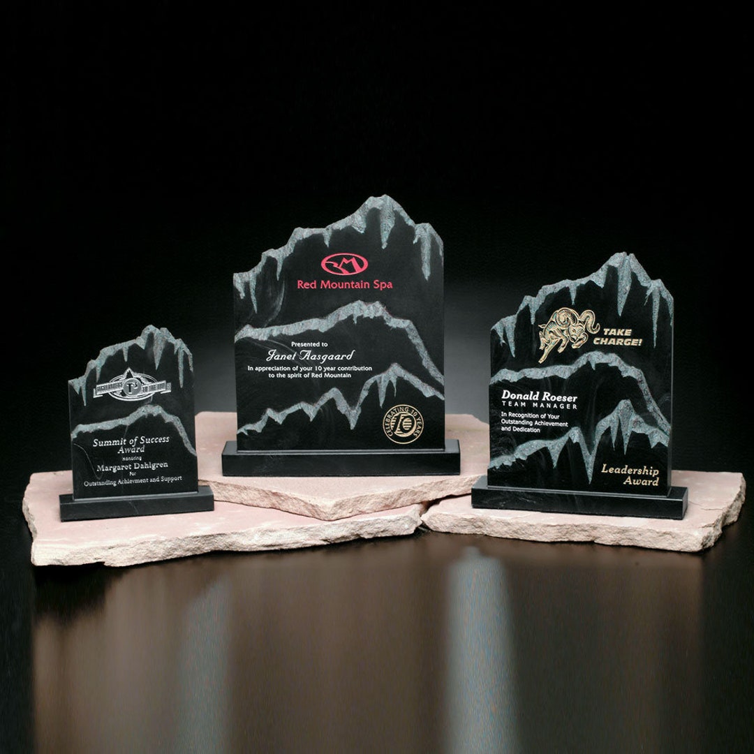 Shasta Peak Stone Award | Custom Etched & Engraved | Personalized ...