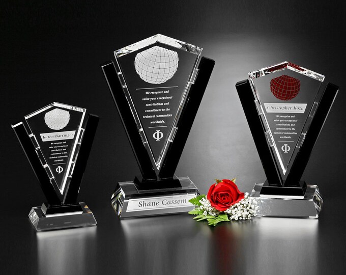 Conquest Crystal Award | Custom Laser Etched & Engraved Glass ...
