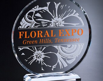 Crystal Stagecoach Award Custom Etched & Engraved Glass Personalized ...