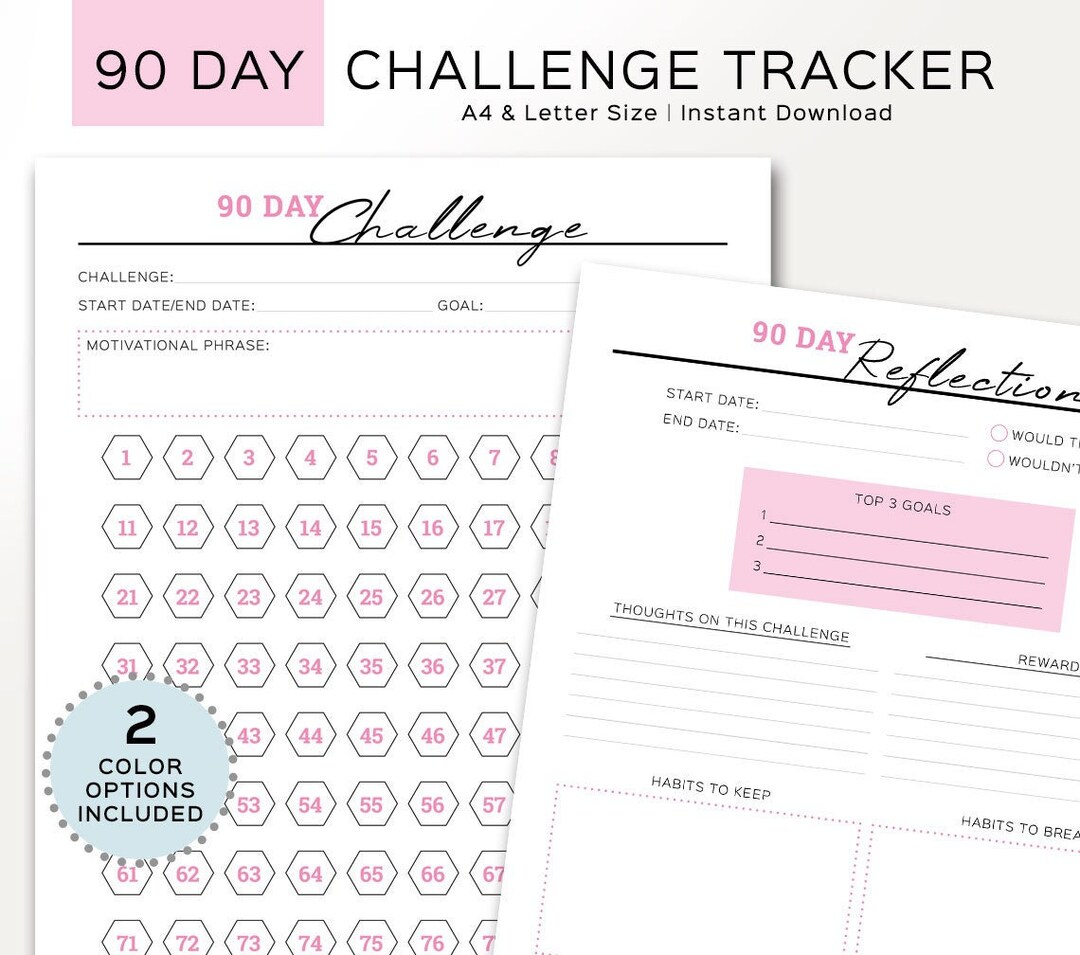 Printable 90 Day Workout Chart, Fitness, Workout Routine, Strength ...