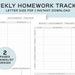 Printable Assignment Tracker Weekly Homework Planner | Etsy