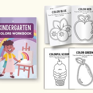 Kindergarten Colors Workbook - Kids Learning Activity Book, Preschool ...