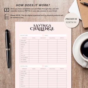 Savings Challenge - Financial Planner - Budget Challenge - Savings ...
