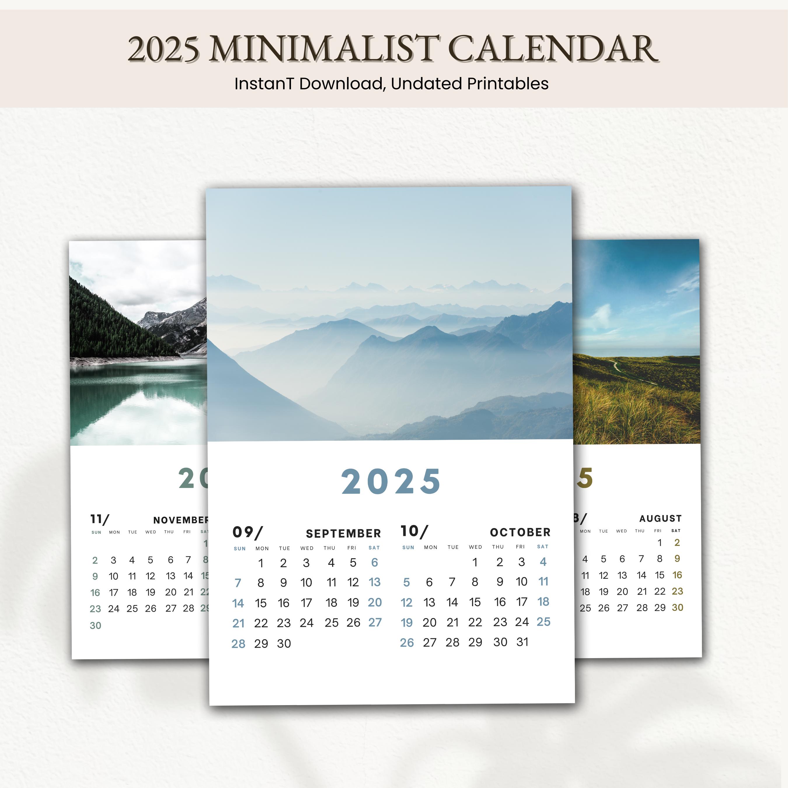 2025 Nature Calendar, Wall Hanging Calendar, Botanical Planner, Floral ...