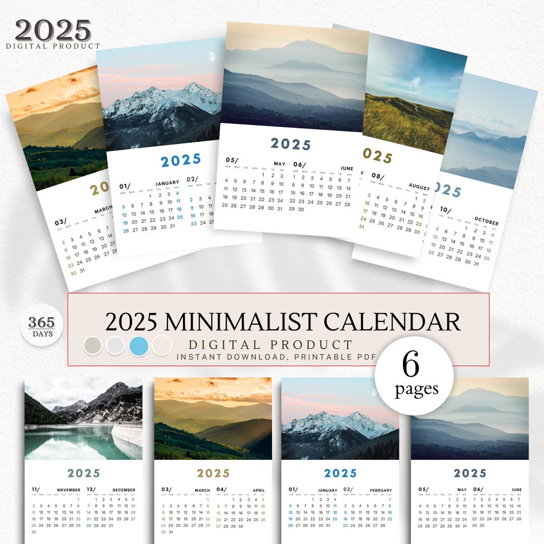 2025 Nature Calendar, Wall Hanging Calendar, Botanical Planner, Floral ...