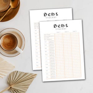 Debt Payment Tracker - Financial Planner - Budget Tracker - Debt ...
