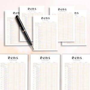 Debt Payment Tracker - Financial Planner - Budget Tracker - Debt ...