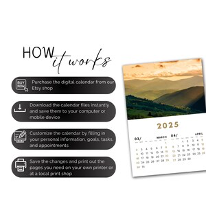 2025 Nature Calendar, Wall Hanging Calendar, Botanical Planner, Floral ...