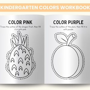 Kindergarten Colors Workbook - Kids Learning Activity Book, Preschool ...