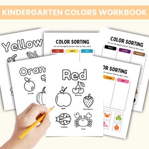 Kindergarten Colors Workbook - Kids Learning Activity Book, Preschool ...
