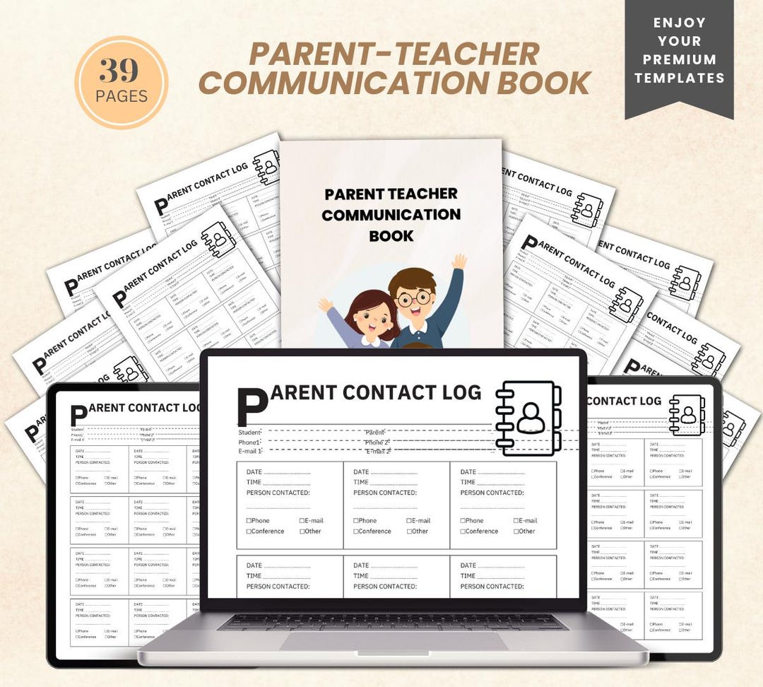 2025 Parent Teacher Communication Book, Monthly Planner, School Agenda ...