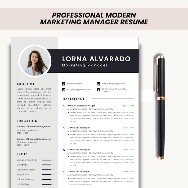 Professional Modern CV Resume Design, Job Application Essential, Resume ...