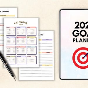 2025 Goal Planner, Annual Planner, Daily Journal, Habit Tracker ...