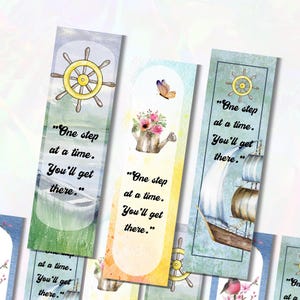 Printable Motivational Bookmark, Instant Download, Inspirational Quote ...