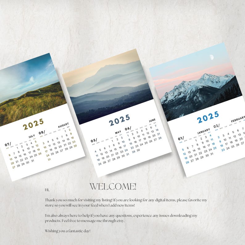 2025 Nature Calendar, Wall Hanging Calendar, Botanical Planner, Floral ...