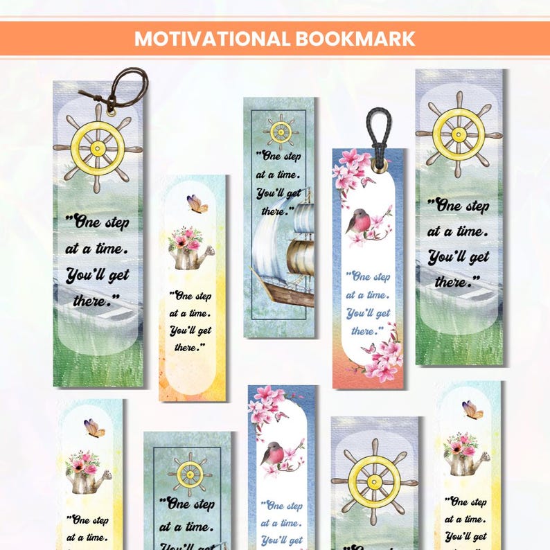Printable Motivational Bookmark, Instant Download, Inspirational Quote ...