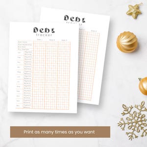 Debt Payment Tracker - Financial Planner - Budget Tracker - Debt ...