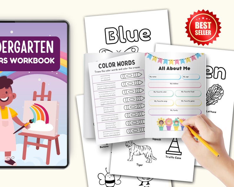Kindergarten Colors Workbook - Kids Learning Activity Book, Preschool ...