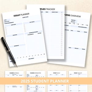 2025 Student Planner, Academic Year Agenda, Daily Weekly Monthly ...