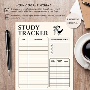 Study Tracker Template - Assignment Tracker - Study Tracker -task ...