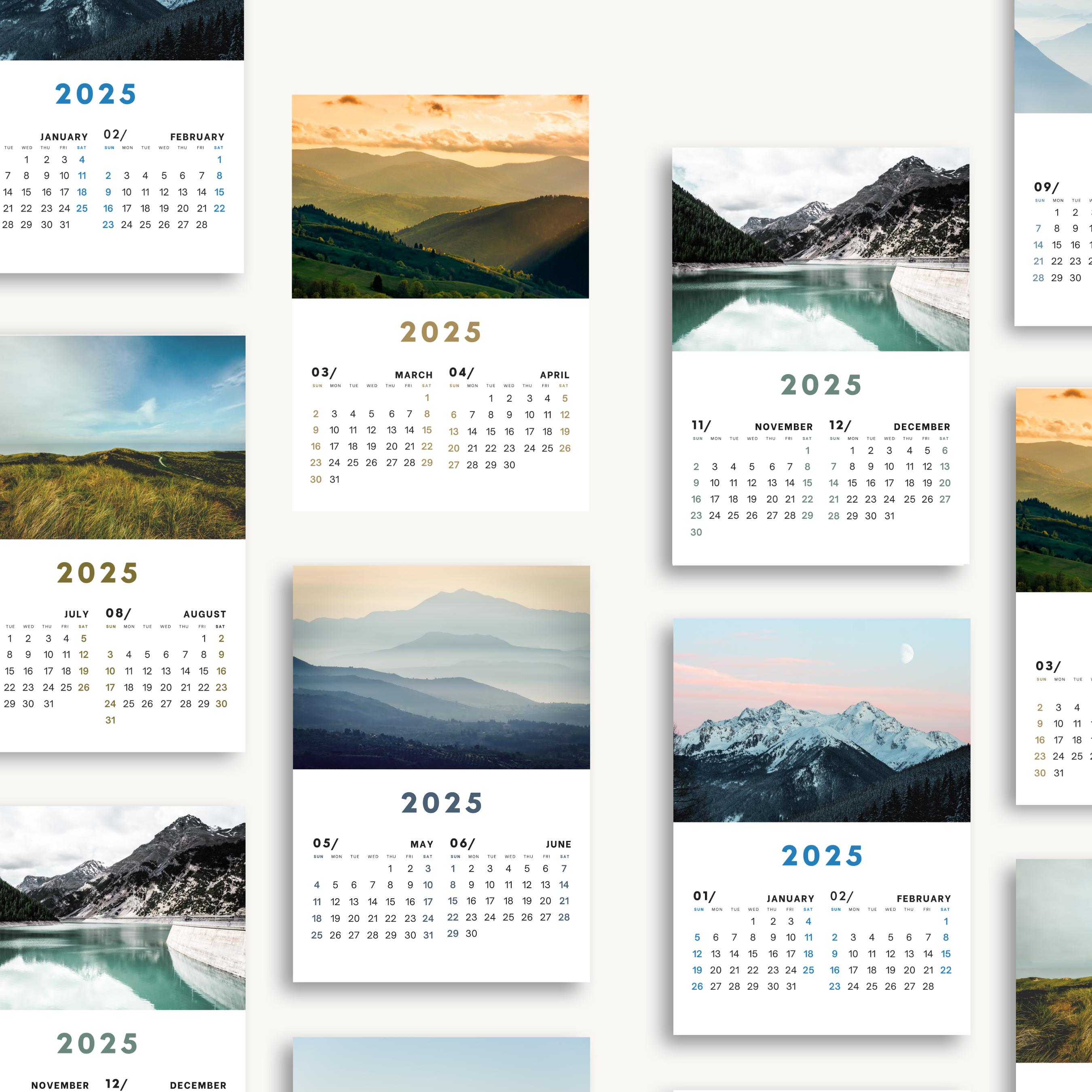 2025 Nature Calendar, Wall Hanging Calendar, Botanical Planner, Floral ...