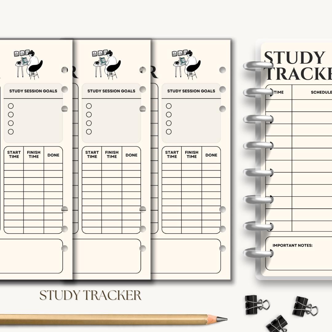 Study Tracker Template - Assignment Tracker - Study Tracker -task ...