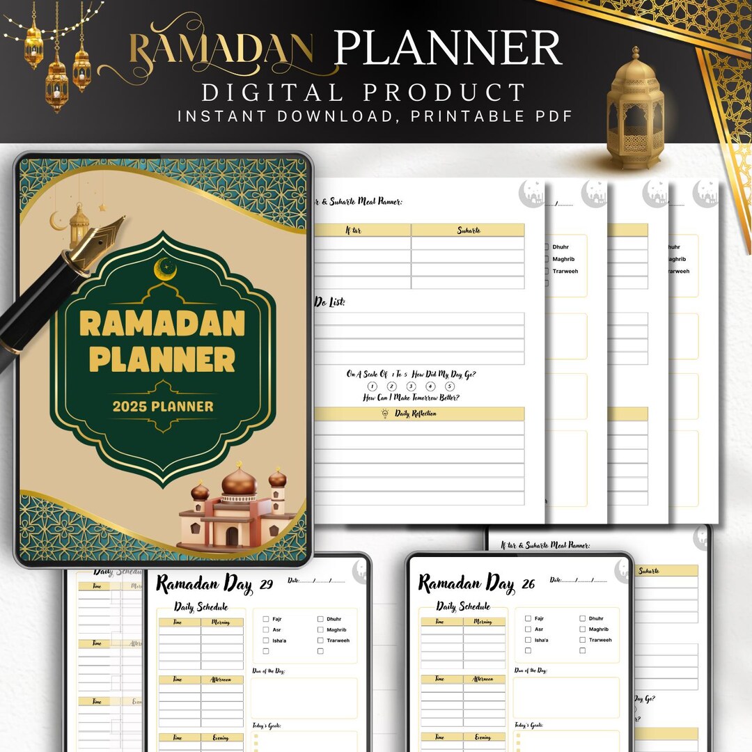 Ramadan Planner 2024, Islamic Ramadan Journal, Daily Fasting Tracker ...
