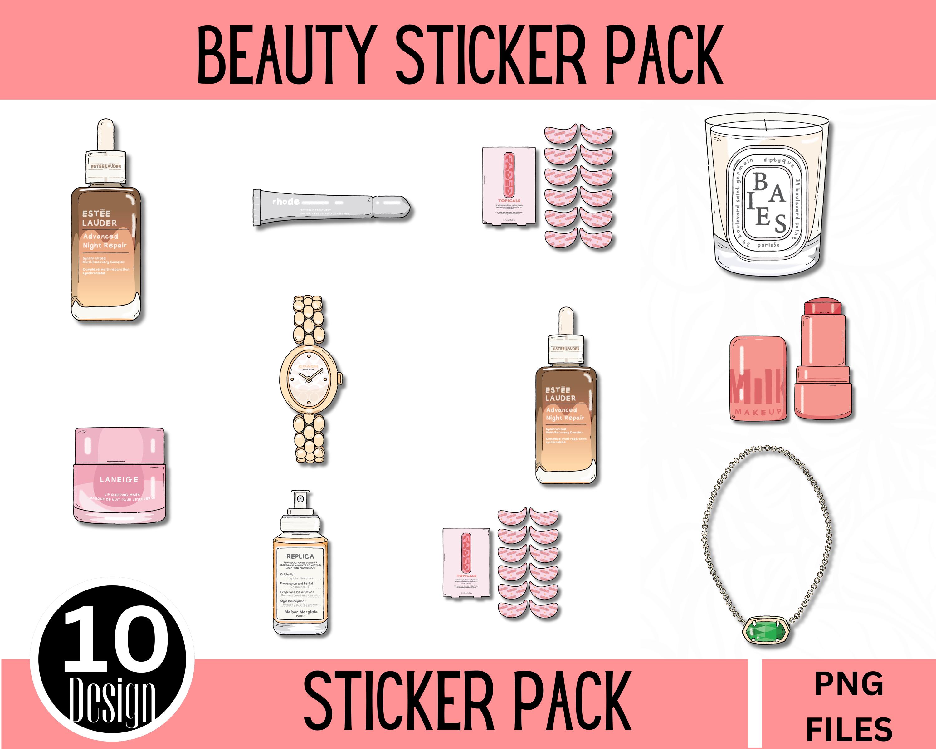 Sticker Sheet - Beauty Stickers for Journals and Self-care - Makeup ...