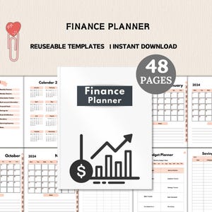 Finance Planner - Expense Tracker - Financial Tracker Printable ...