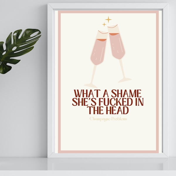 Champagne Problems Poster - Etsy