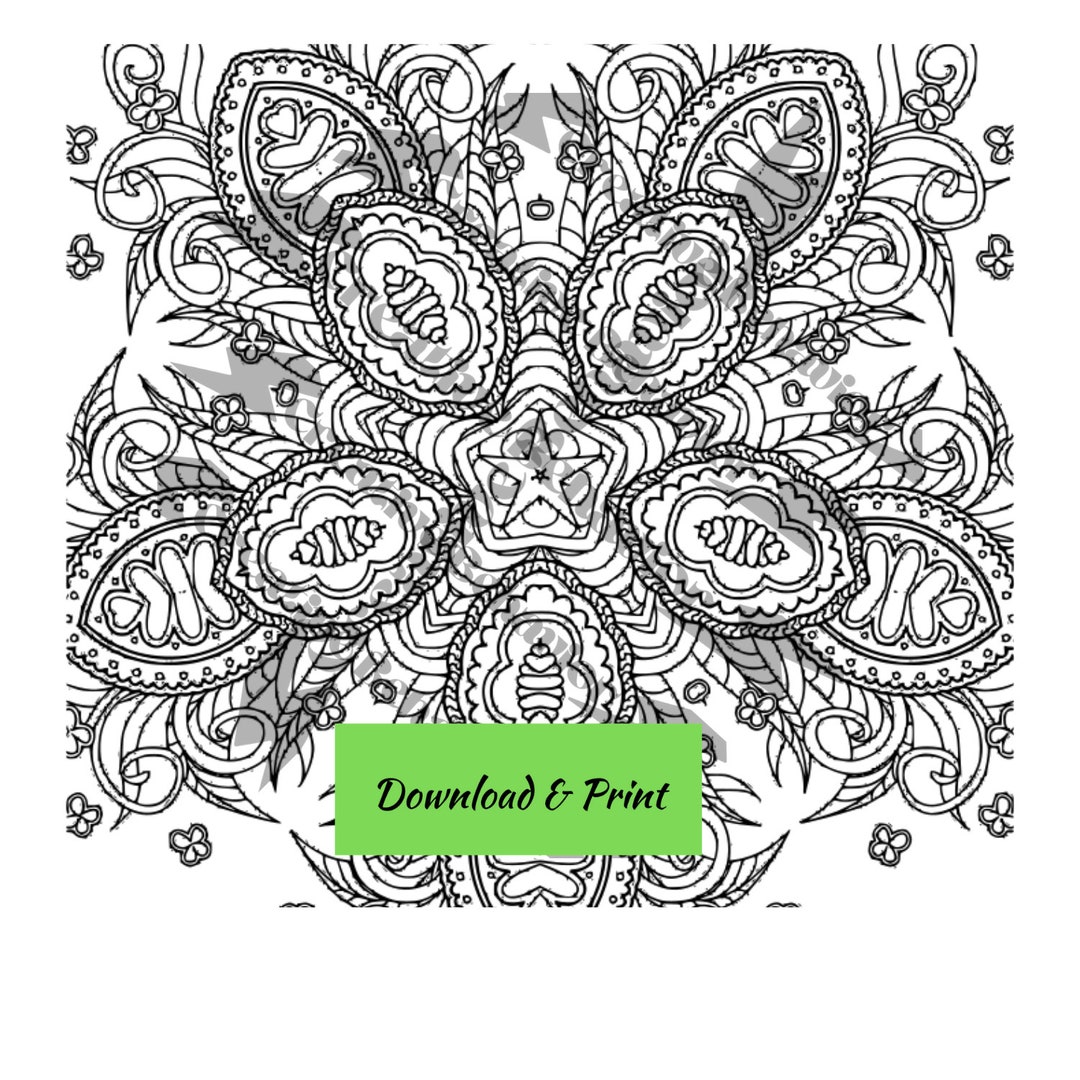 20 Mandala Coloring Pages - Etsy