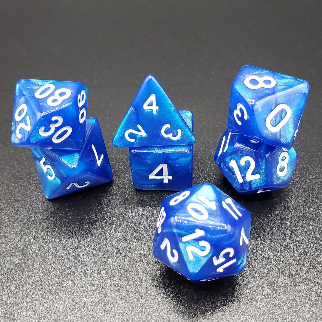Papa Smurf 7 Piece Polyhedral Dice Set Tabletop RPG Dice - Etsy