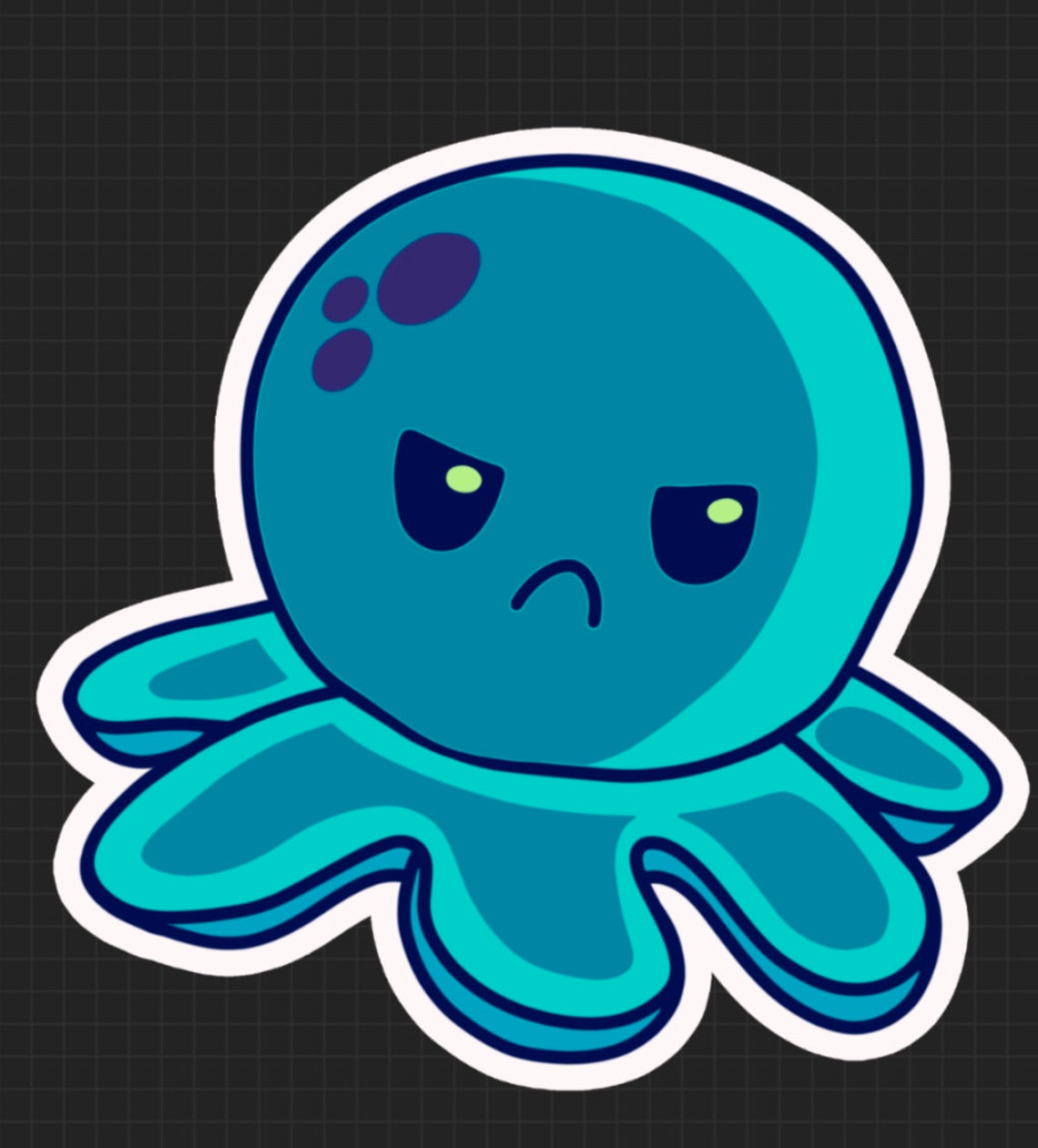 Grumpy Octopus Plush Toy PNG File Clothing Printing Design | Etsy