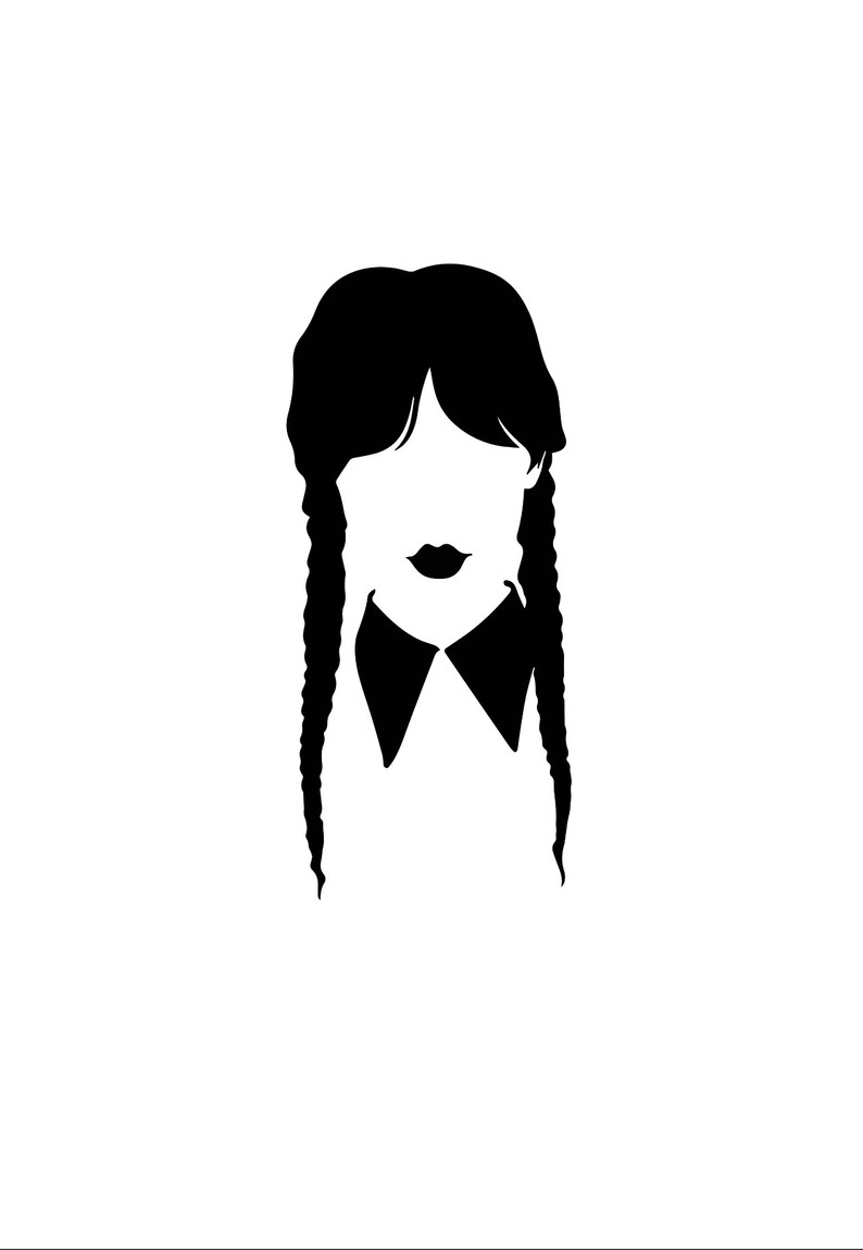 Wednesday Addams Svg Vector PNG PSD PDF Jpeg Cricut Jenna - Etsy