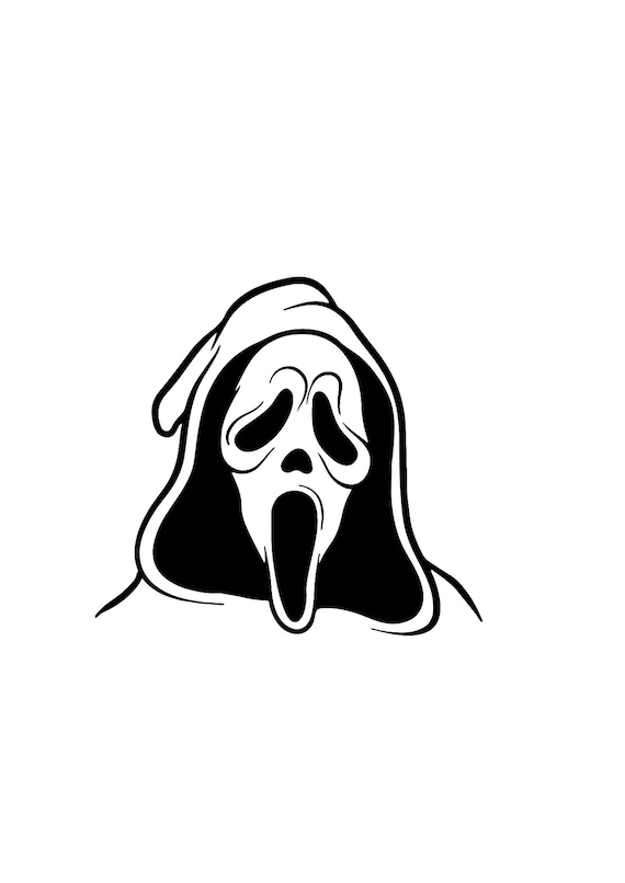 Ghostface Svg Vector Png Pdf Psd Jpeg Cricut Silhouette Spooky - Etsy UK