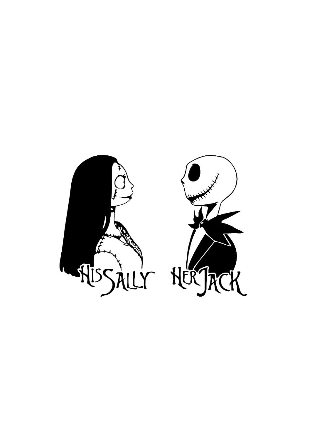 His Sally Her Jack Svg Vector Png Pdf Psd Jpeg Cricut - Etsy