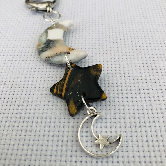 Moon & Star Scissor Fob / Scissor Fobs / Scissor Charm / | Etsy