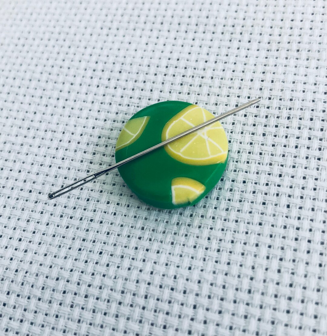 Mini Lemon Needle Minder for Cross Stitch - Needle Keeper - Needle ...