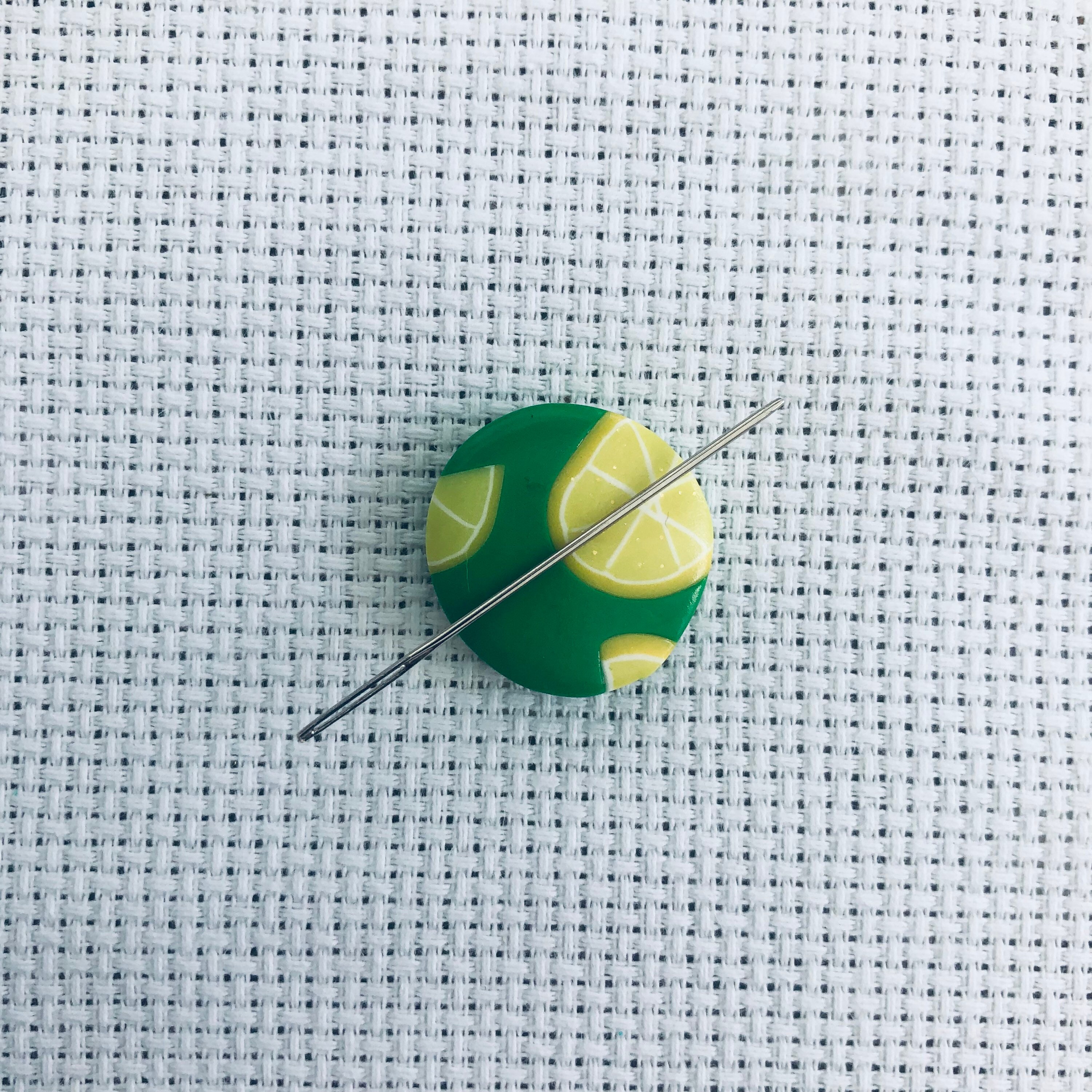 Mini Lemon Needle Minder for Cross Stitch Needle Keeper | Etsy