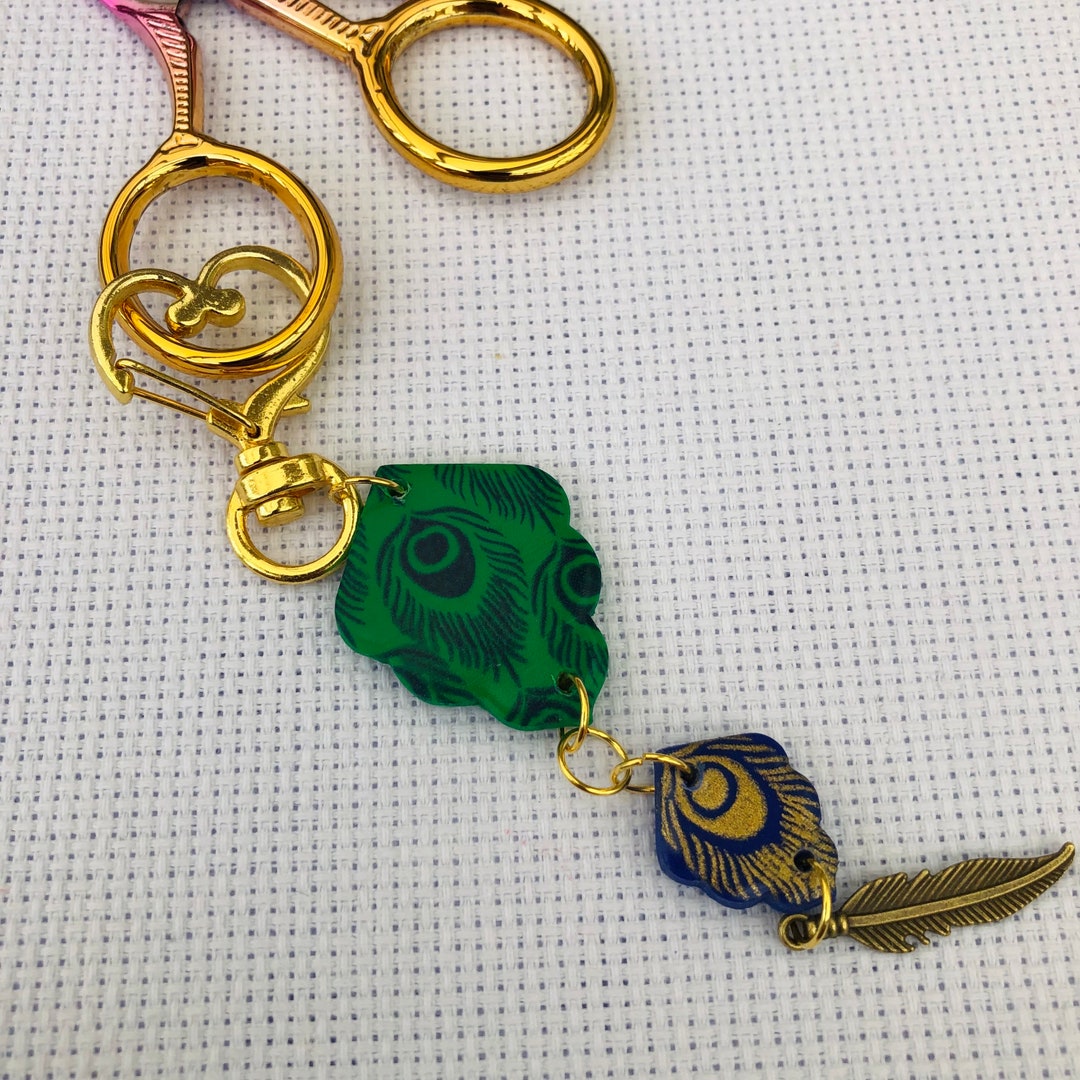 Peacock Scissor Fob / Scissor Fobs / Scissor Charm / Scissor Minder ...