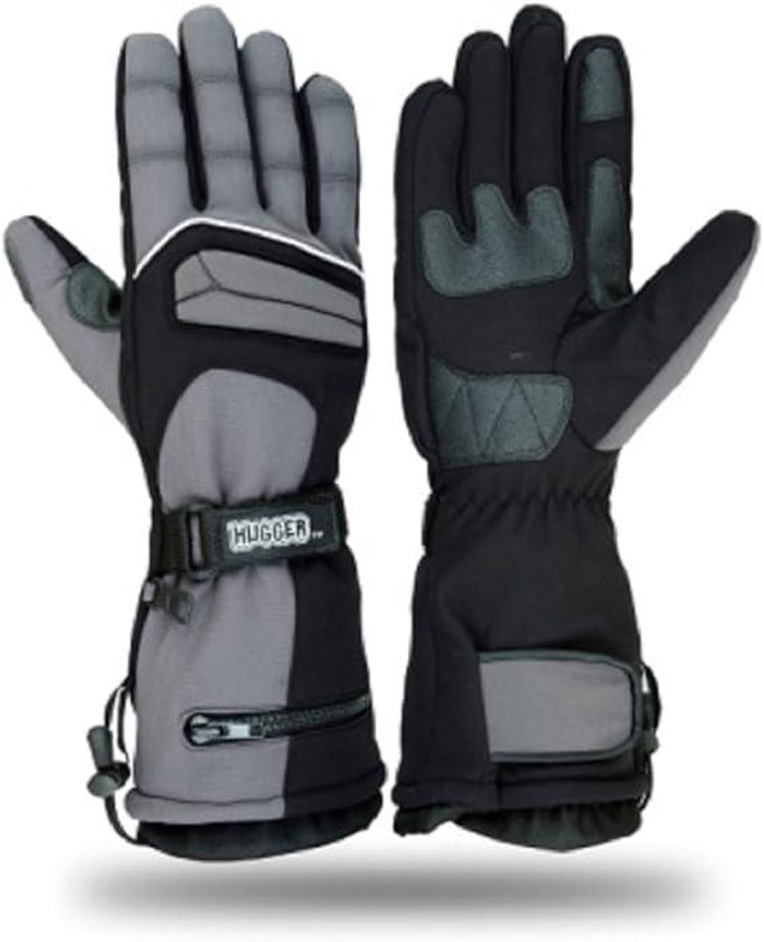 Men's Textile Gauntlet Winter Warm Snowmobile Gloves, Wind Resistant ...