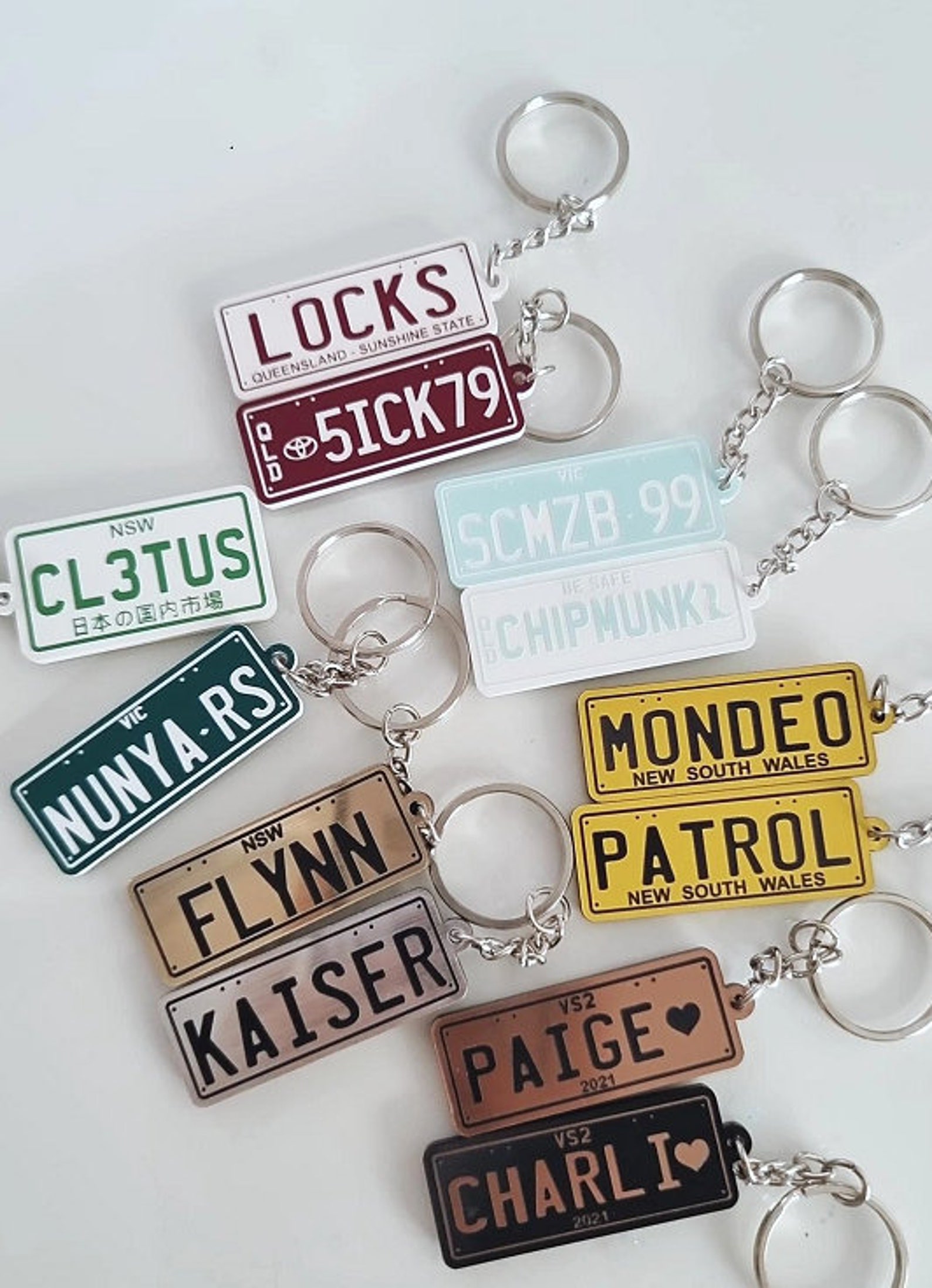 Number Plate Keyrings/custom Rego Keyrings/ Personalised - Etsy Australia
