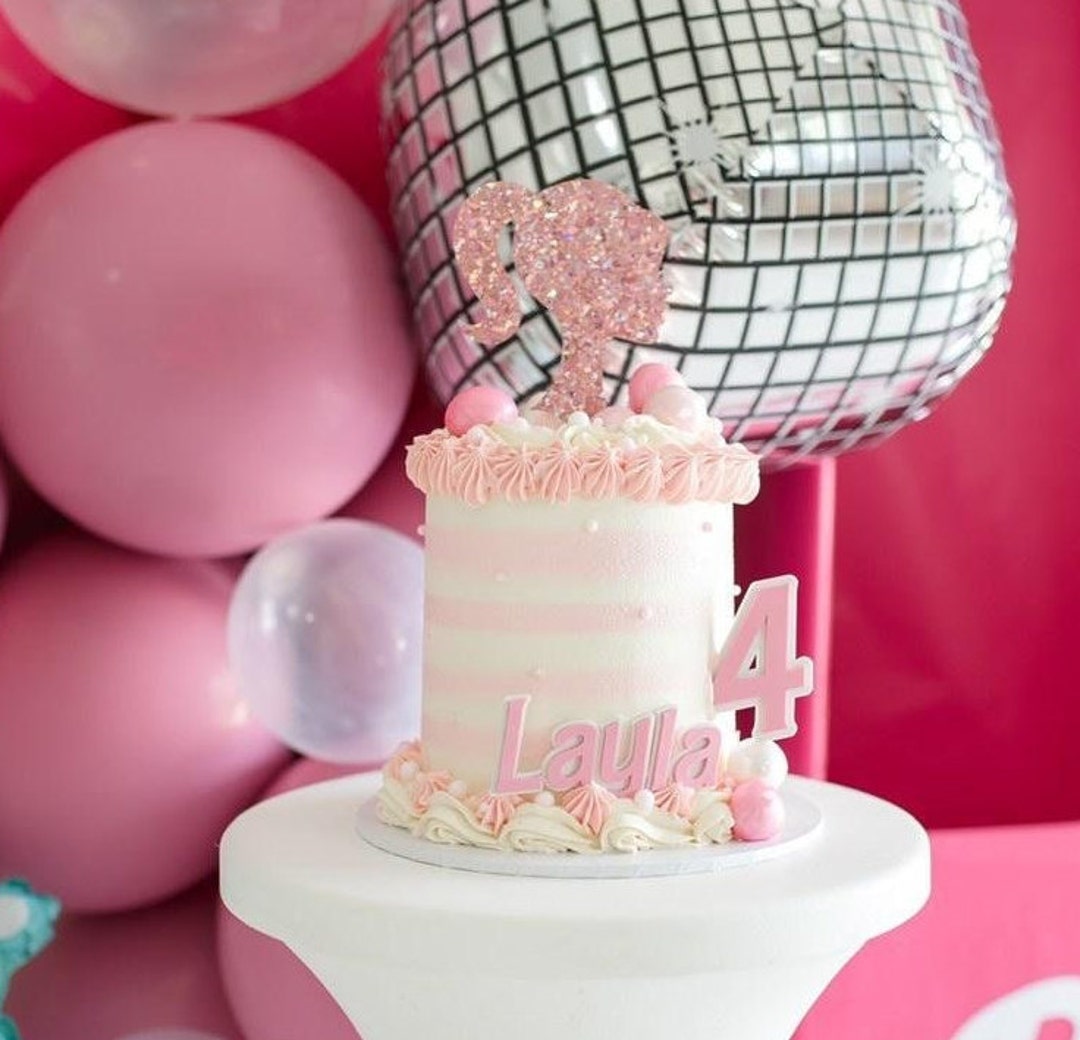 Personalised Cake Topper/barbie Cake Topper/acrylic Cake Topper/barbie ...