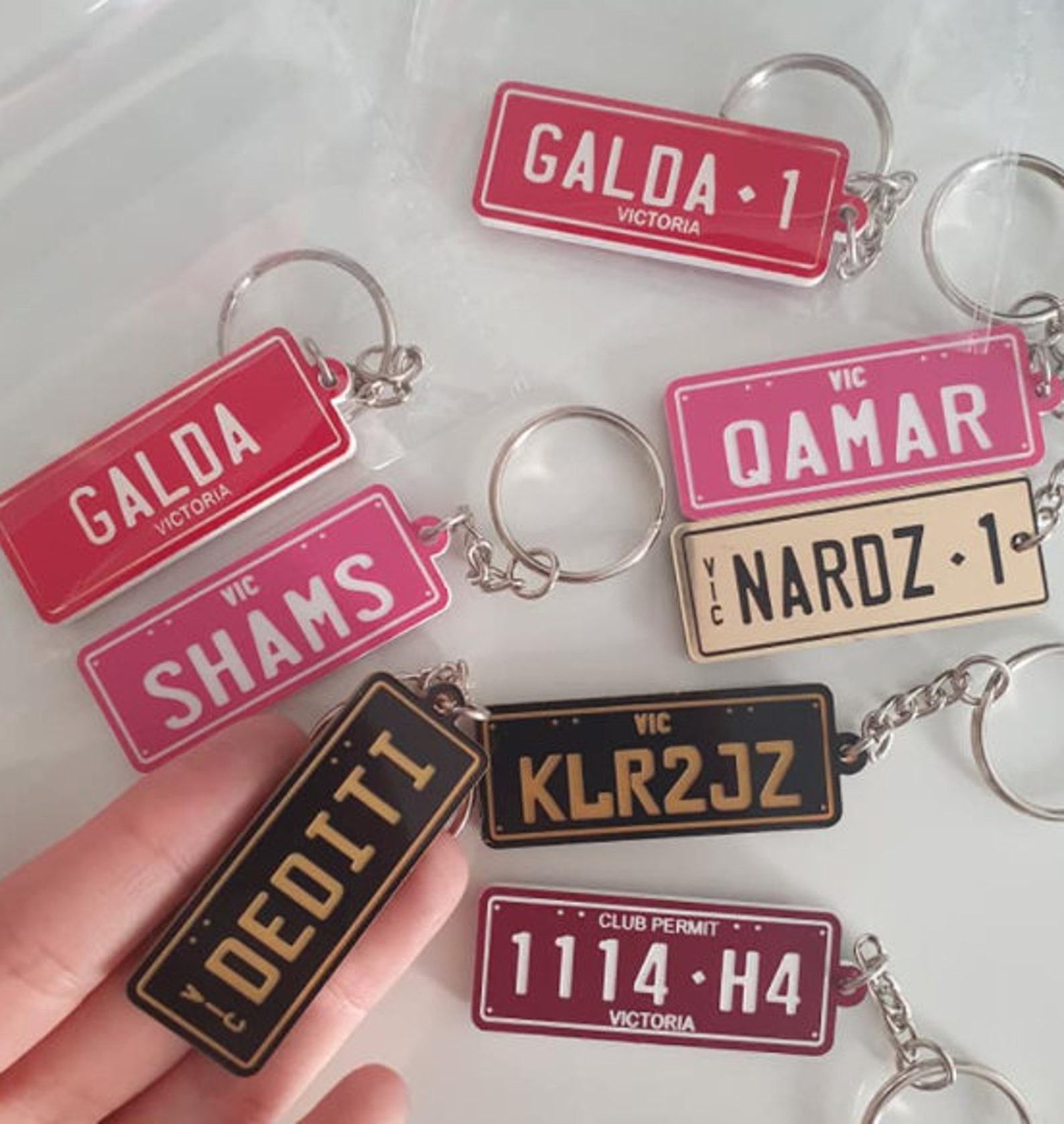 Number Plate Keyrings/custom Rego Keyrings/ Personalised - Etsy Australia