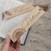 Personalised Bookmark / Wooden Bookmark /floral Theme/ Laser Engraved ...