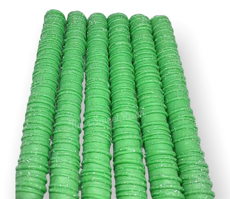 12 Pack Chocolate Covered Pretzel Green Pretzels Pretzel Rods Birthday ...