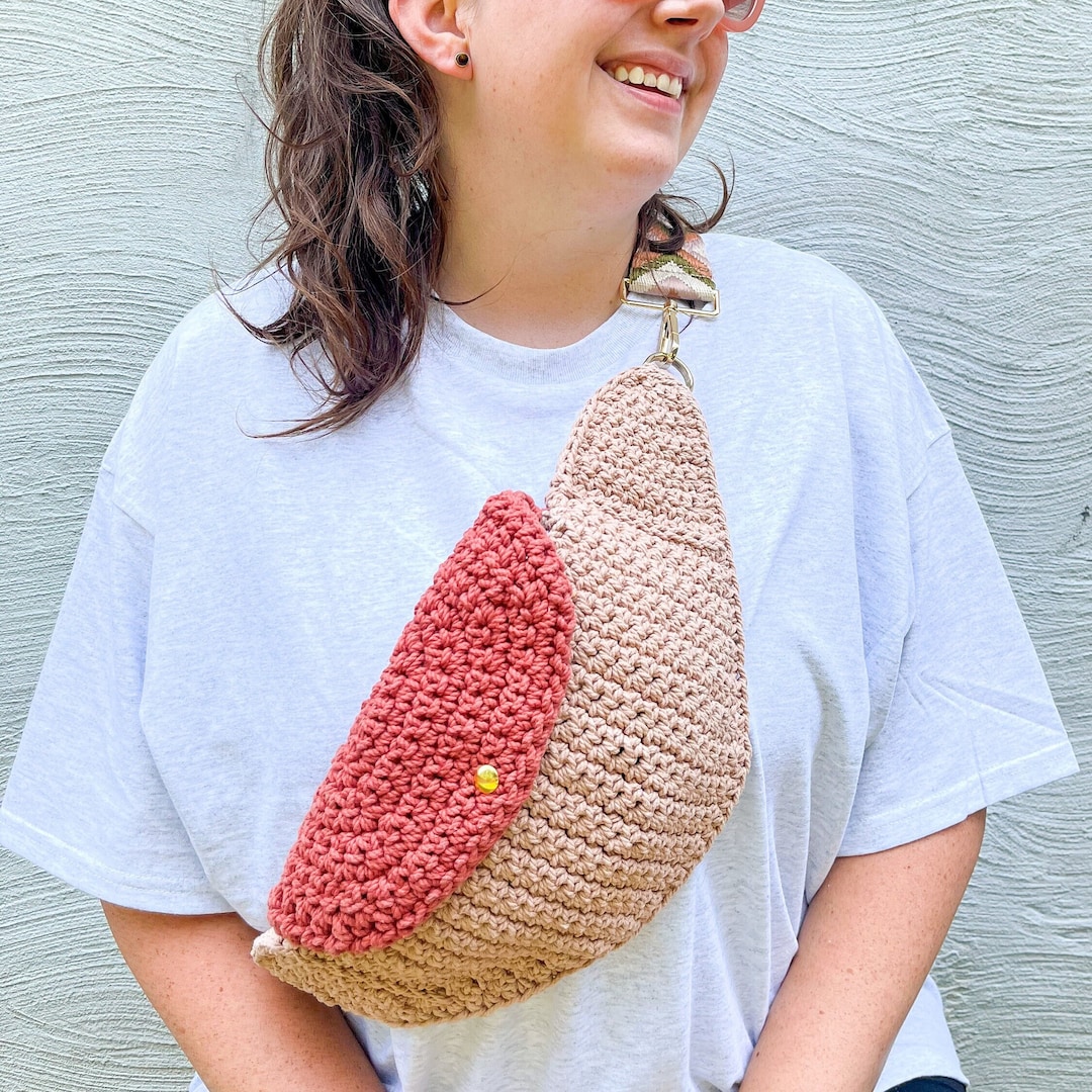 Crochet Fanny Pack Pattern, Crochet Crossbody Bag, Boho Belt Bag, Sling ...