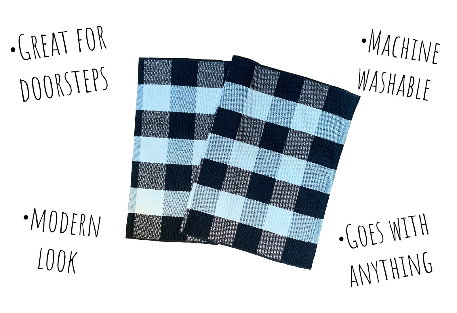 Buffalo Plaid Rug Buffalo Plaid Area Rug Hey There Doormat - Etsy