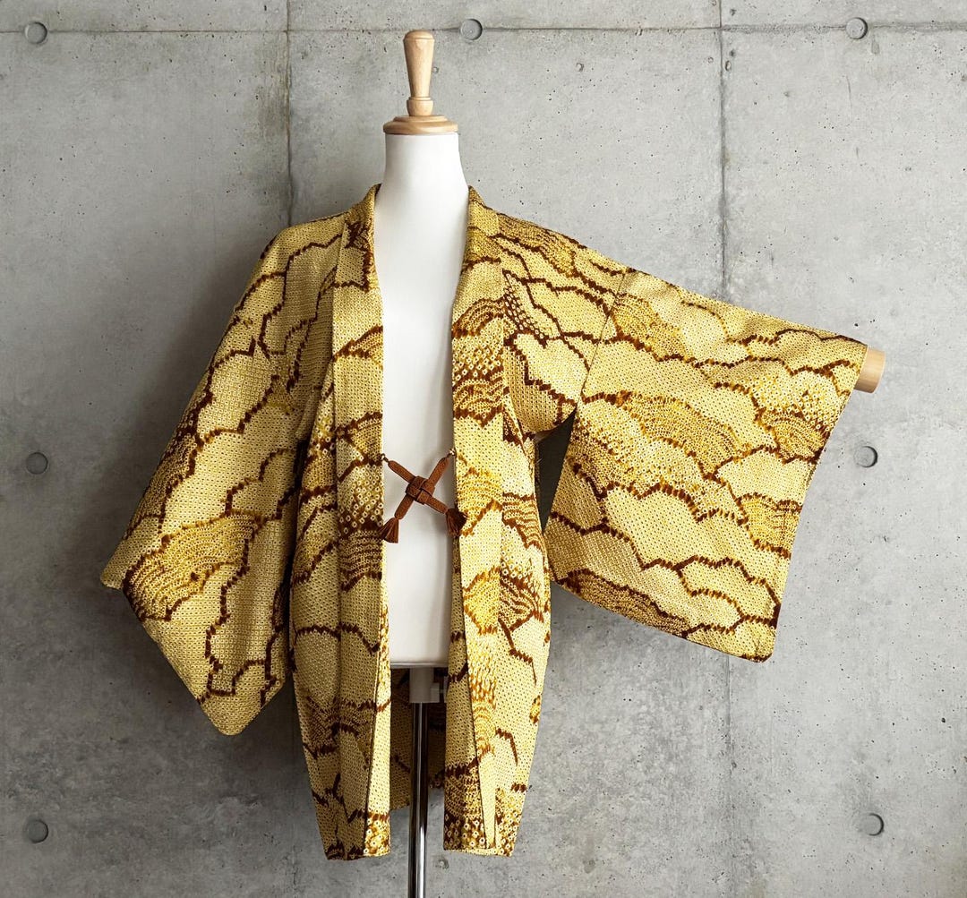S1317: Japanese Vintage Kimono Haori, Jacket, Robe, Dress. Japanese ...